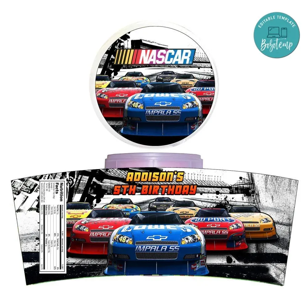 Nascar Cotton Candy Label Template | Bobotemp