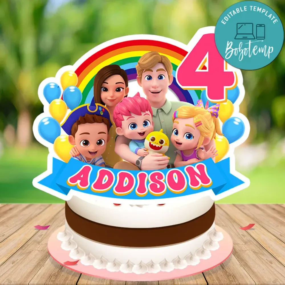 Bebefinn Birthday Cake Topper Template Printable | Bobotemp