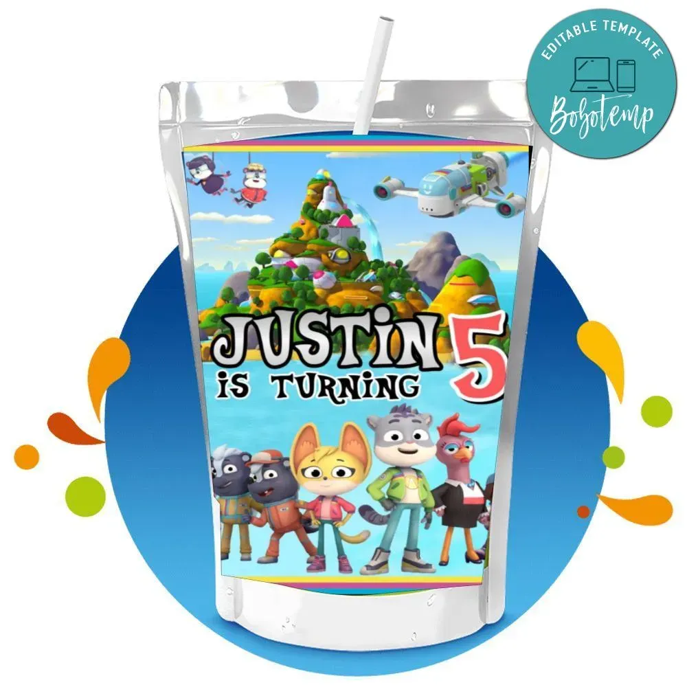 Creature Cases Capri Sun Birthday Digital File Printable | Bobotemp