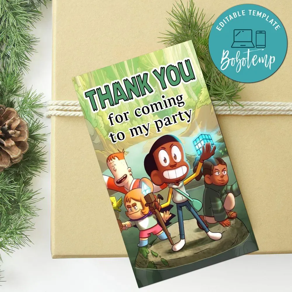 Craig Of The Creek Thank You Tag Customizable Template | Bobotemp