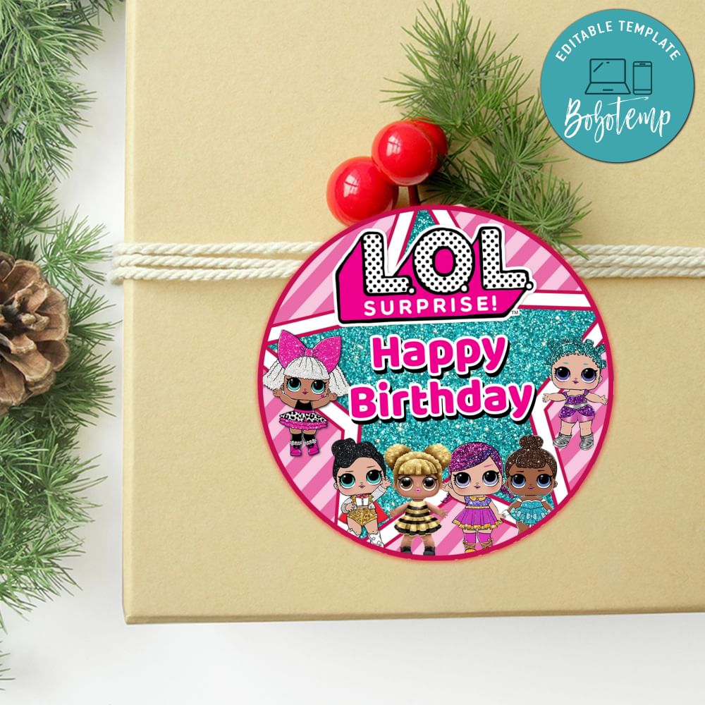 Lol Surprise Circle Sticker Template Customizable DIY | Bobotemp