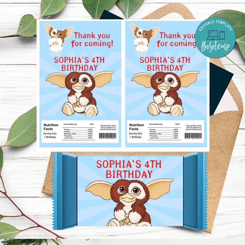 Gremlins Gizmo Rice Krispies Treats Template Printable | Sportspartydesign