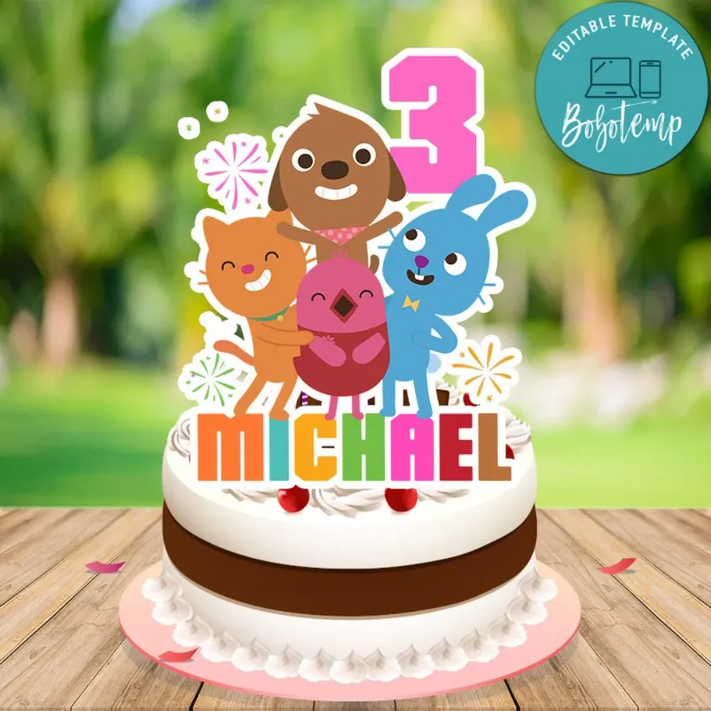 Sago Mini Birthday Cake Topper Template Printable DIY | Bobotemp