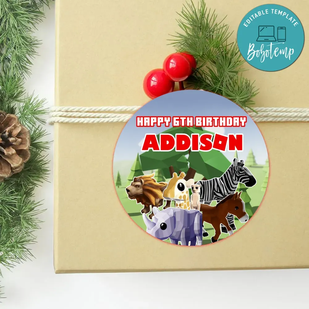 Roblox Safari Circle Sticker Template Customizable DIY | Bobotemp