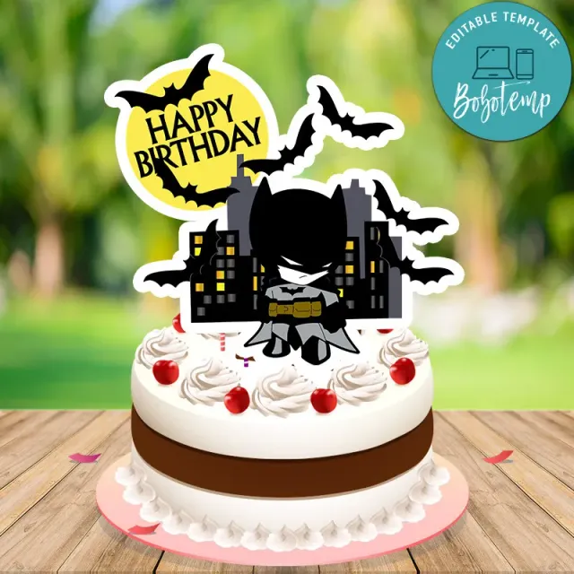 batman printable topper