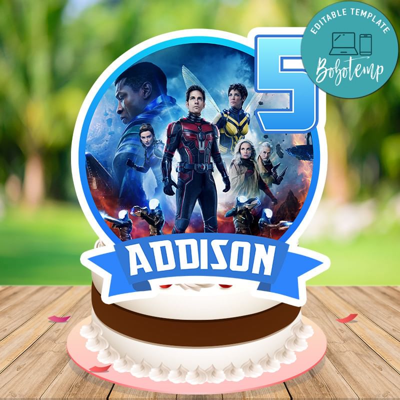 Ant man Birthday Cake Topper Template Printable | Bobotemp