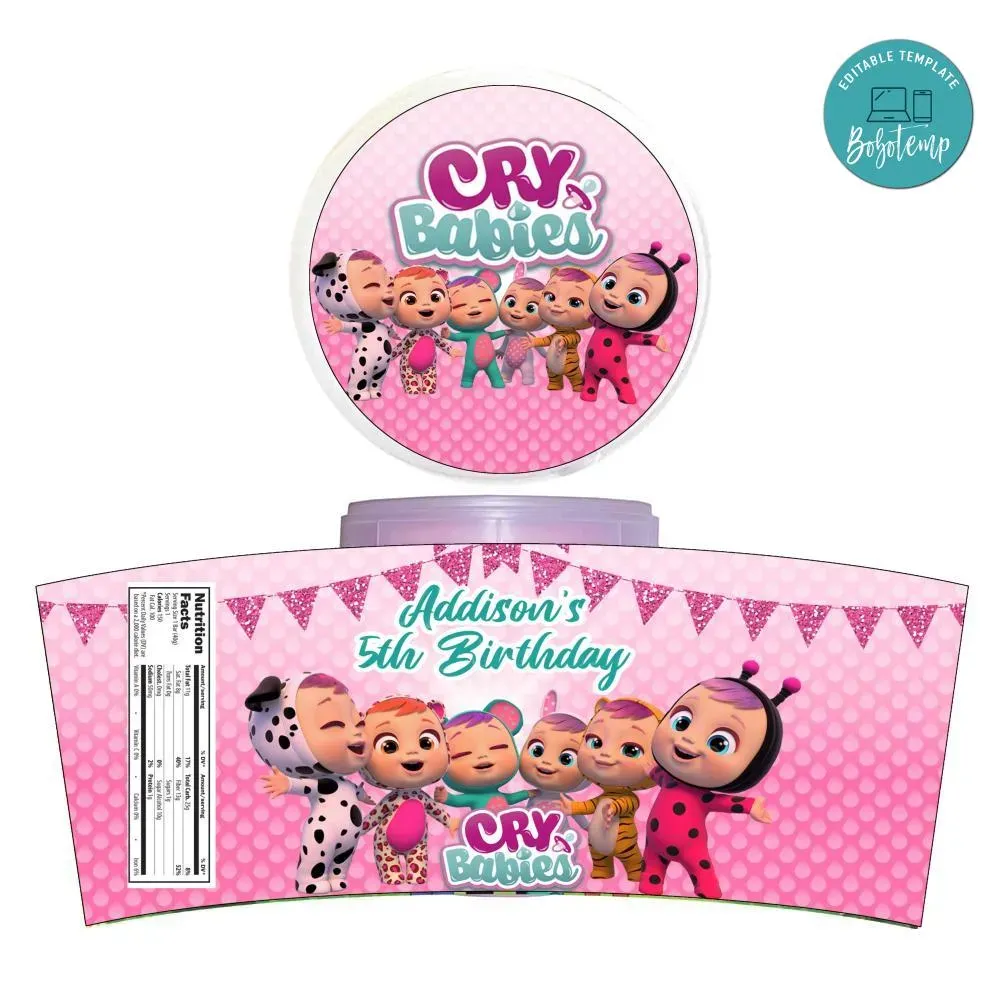 Cry Babies Cotton Candy Label Template | Bobotemp