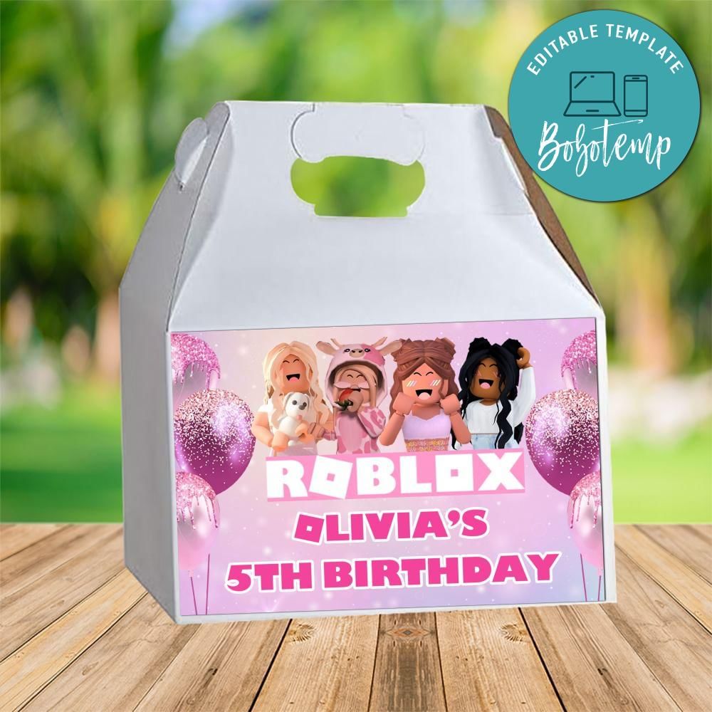 Roblox Girl Gable Box Digital File Printable DIY | Bobotemp