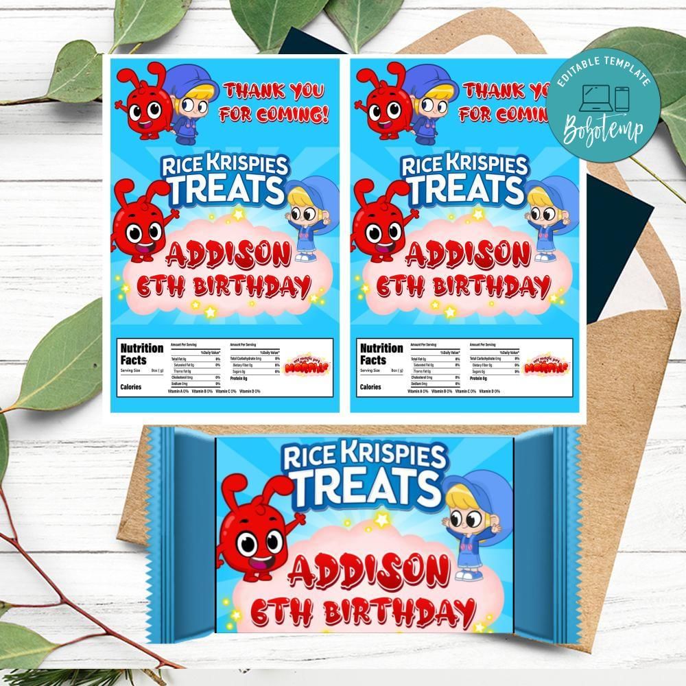Morphle Rice Krispies Treats Template Printable Bobotemp