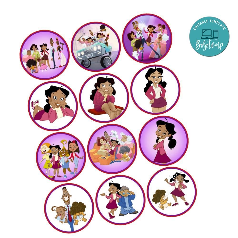The Proud Family Cupcake Toppers Template Printable Instant Download ...