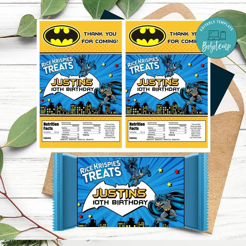 Batman Rice Krispies Treats Template Printable Diy Bobotemp