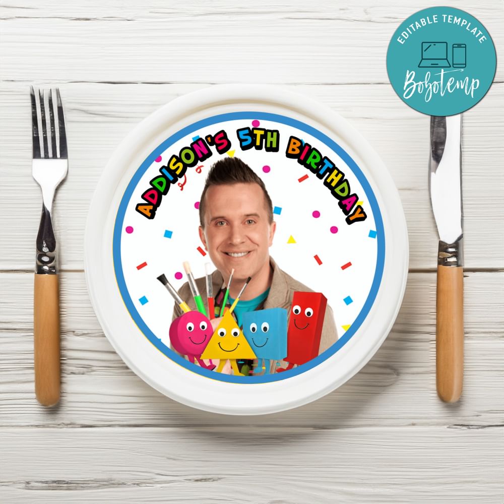 Mister Maker Birthday Plate Template Customizable To Print At Home ...