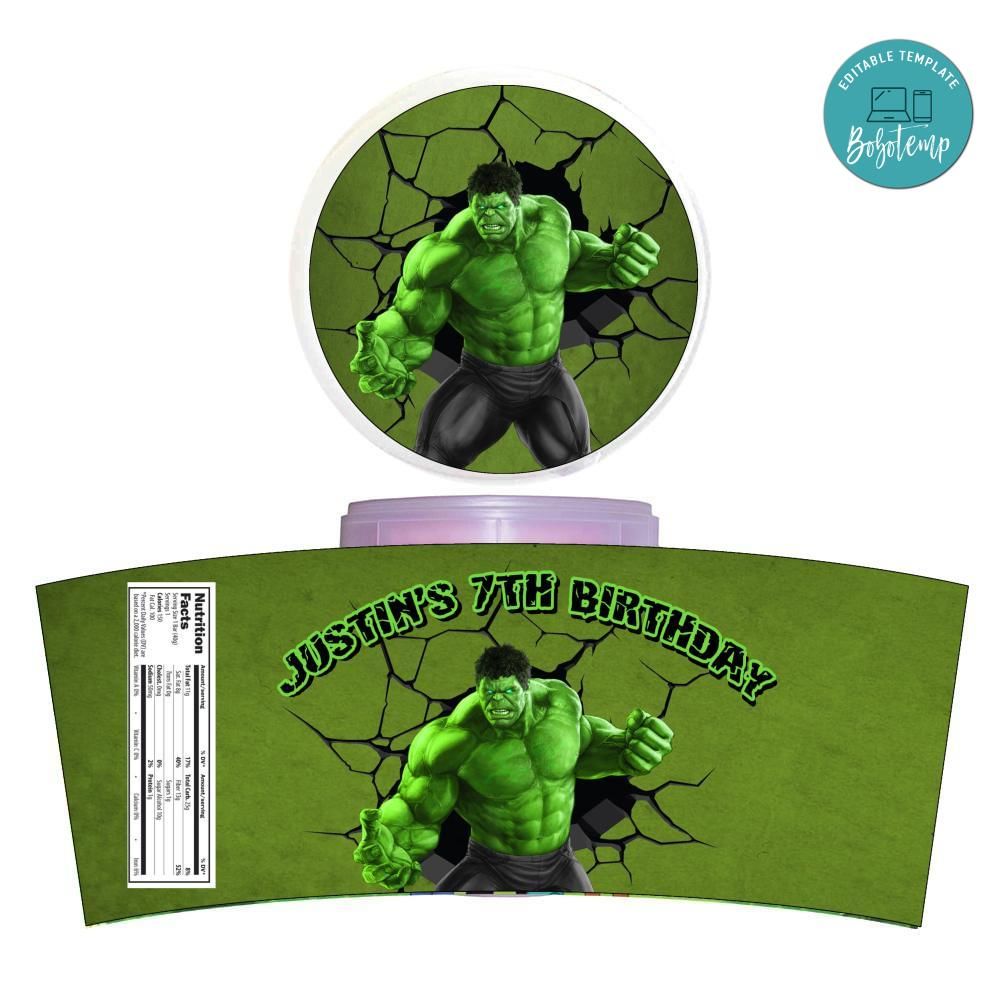 Hulk Cotton Candy Label Template | Bobotemp