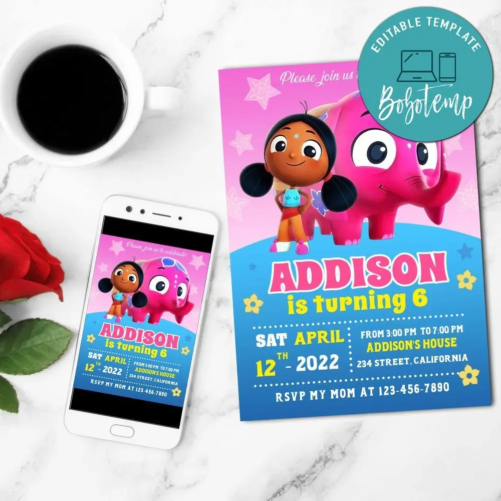 Deepa & Anoop Invitation Customizable Template DIY | Bobotemp