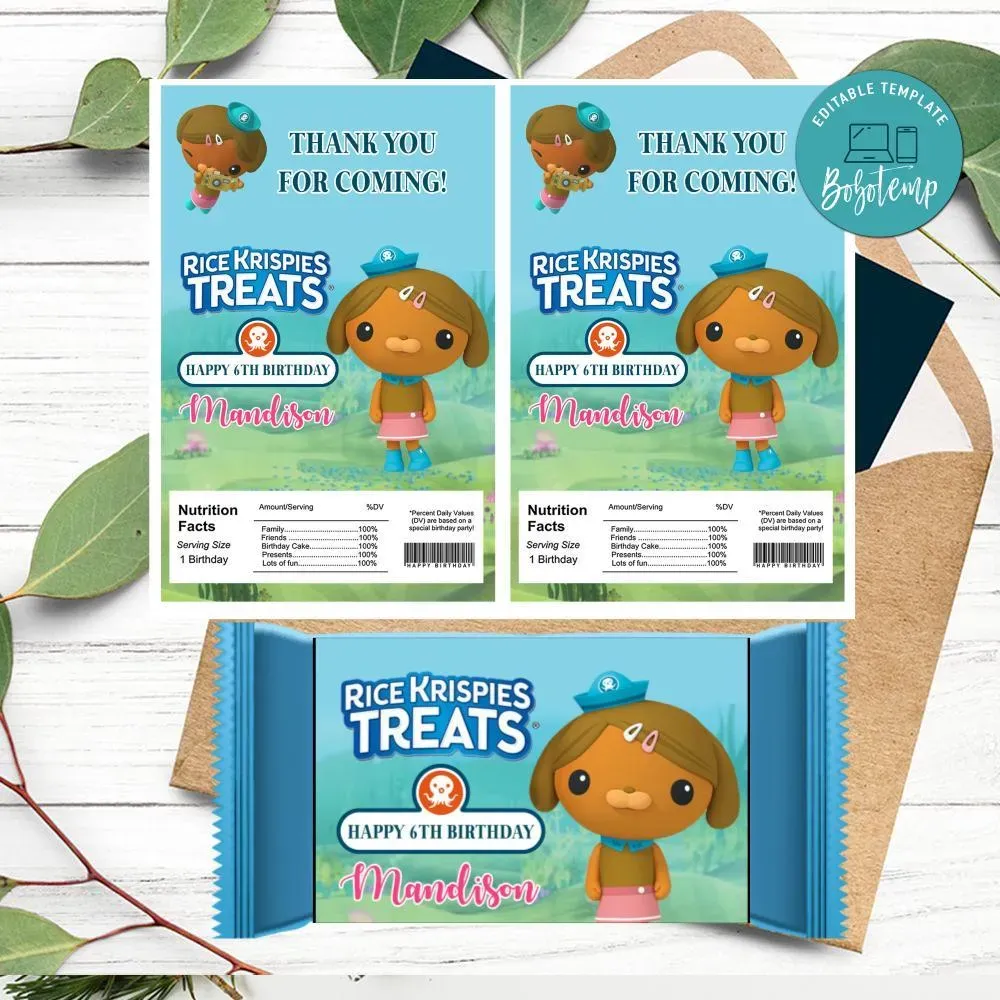 Dashi Dog Octonauts Rice Krispies Treats Template Printable | Bobotemp