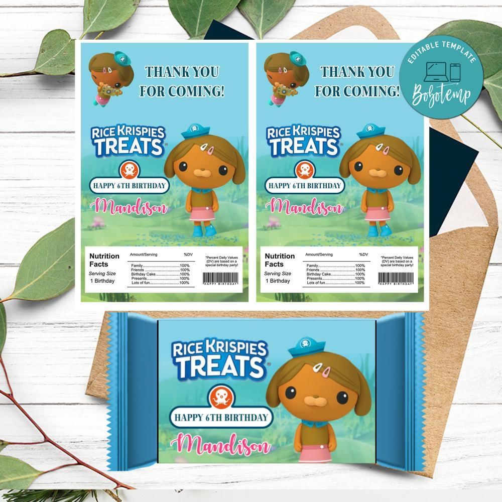 Dashi Dog Octonauts Rice Krispies Treats Template Printable | Bobotemp