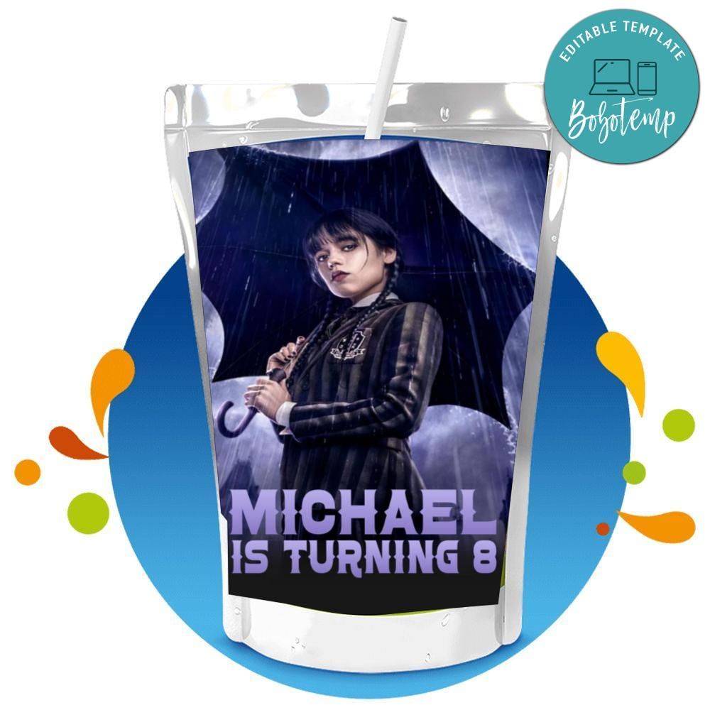 Wednesday Capri Sun Birthday Digital File Printable | Bobotemp