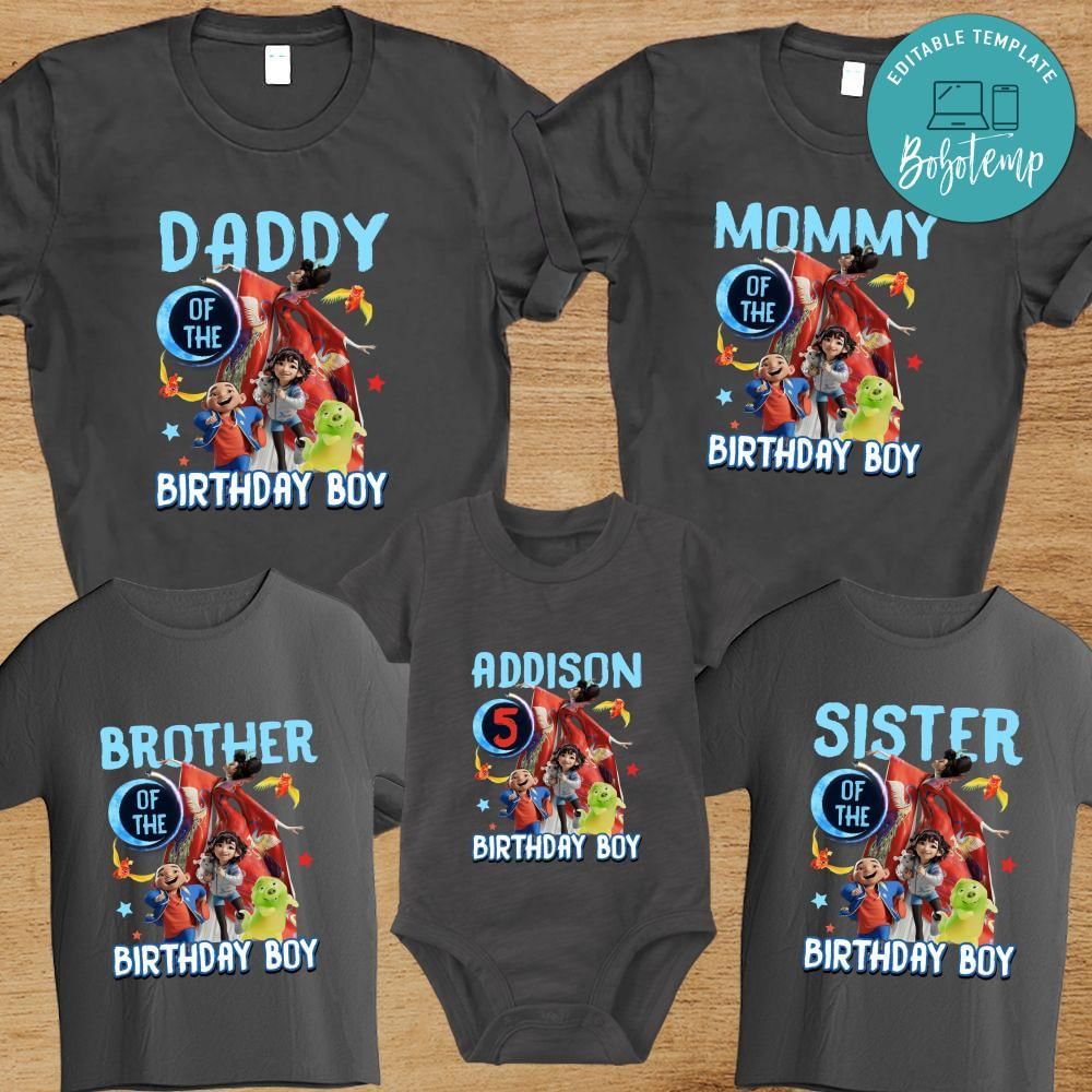 Over the moon Family Birthday PNG file template | Bobotemp