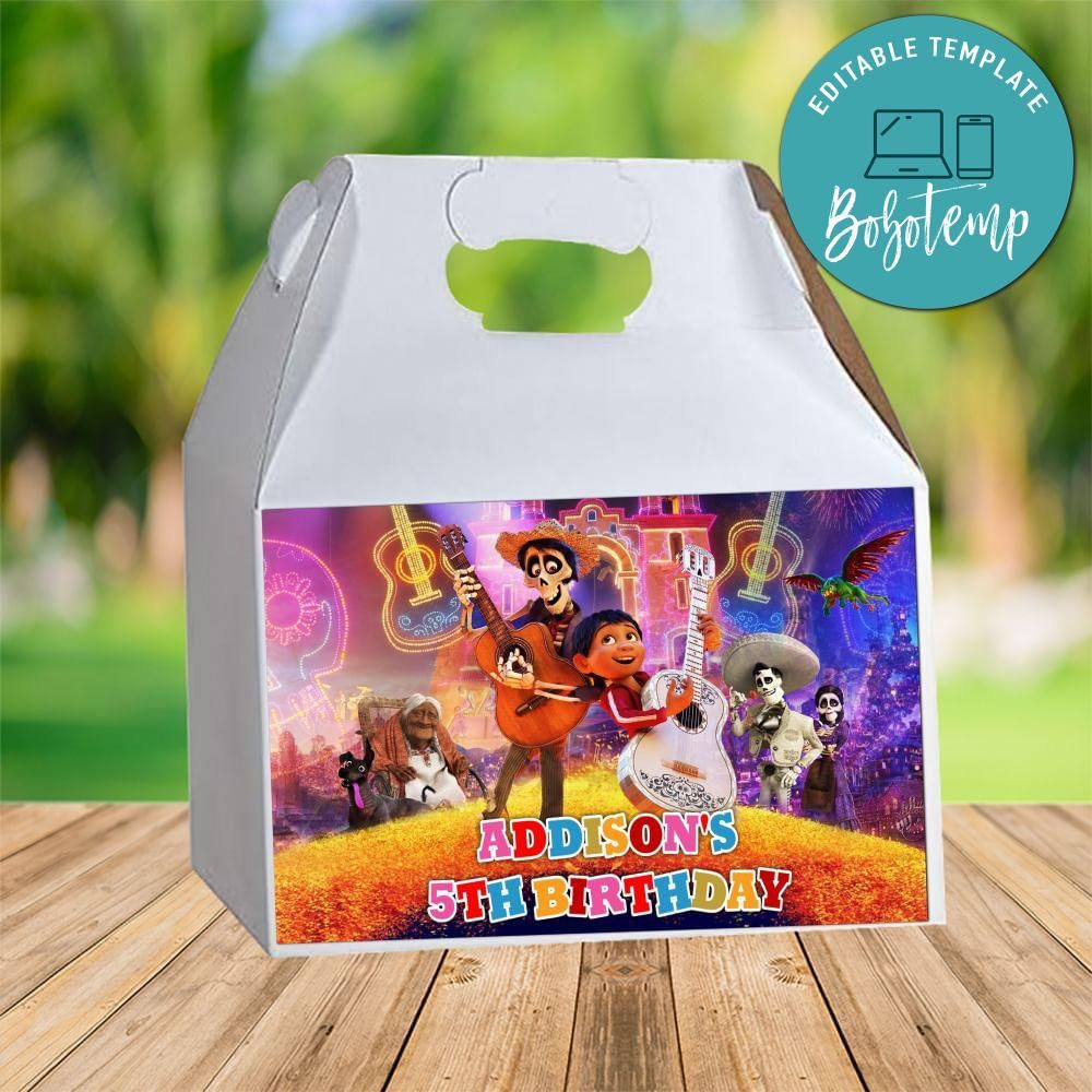 Coco Disney Gable Box Digital File Printable DIY | Bobotemp