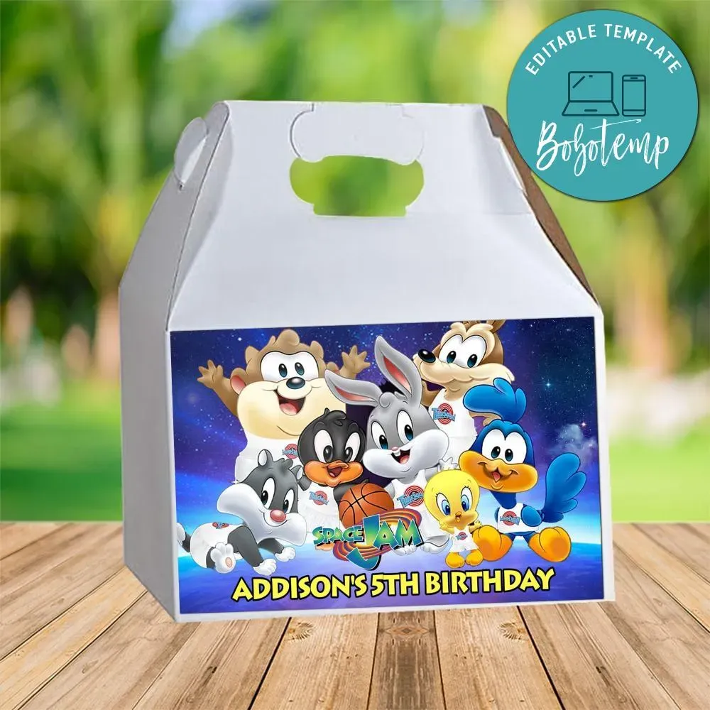 Baby Space Jam Gable Box Digital File Printable DIY | Bobotemp