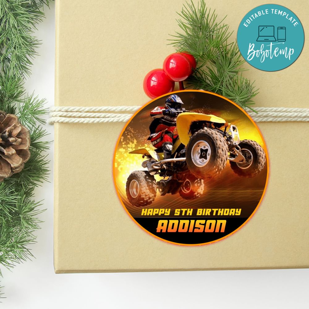Atv Circle Sticker Template Customizable DIY | Bobotemp