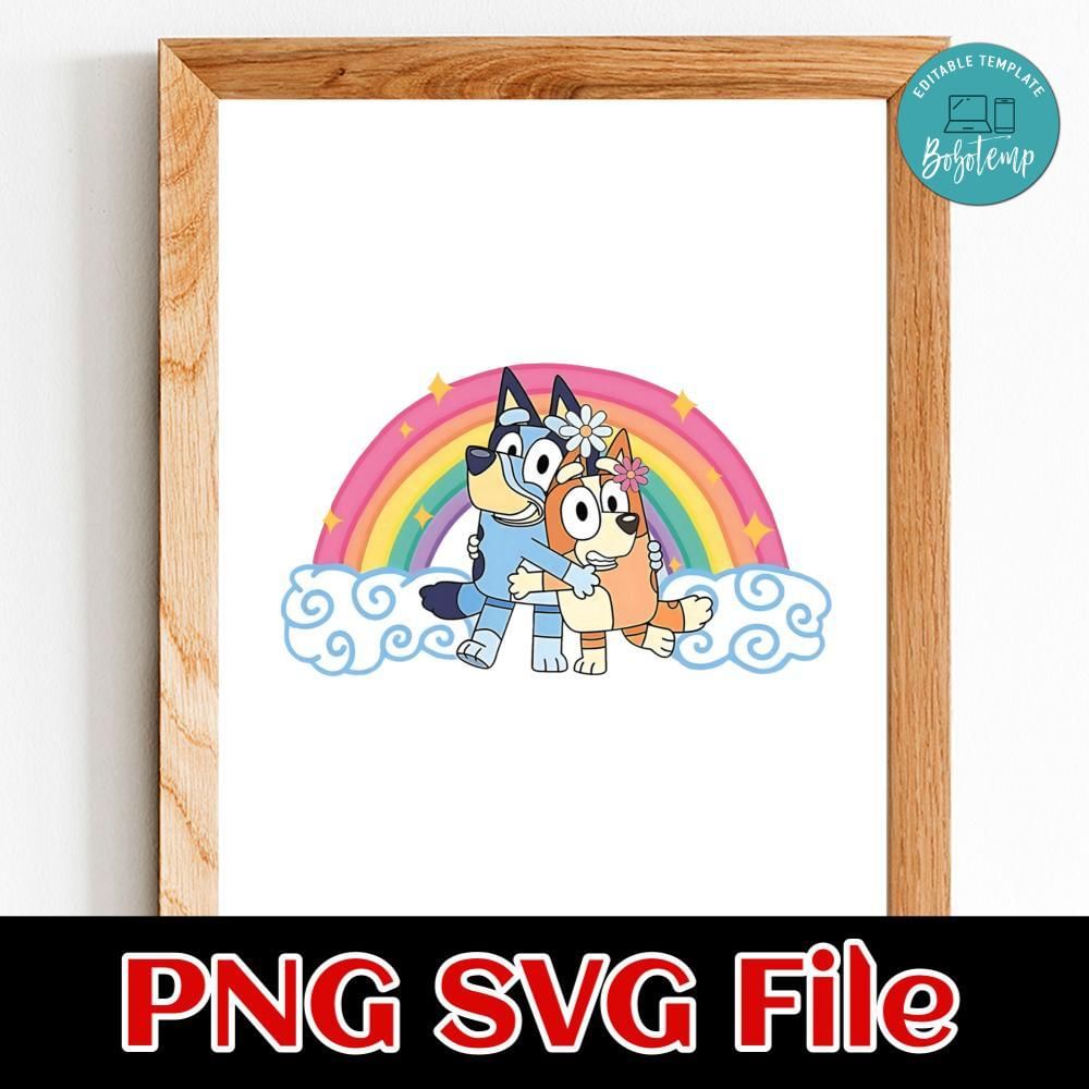 Bluey Rainbow PNG file template | Bobotemp