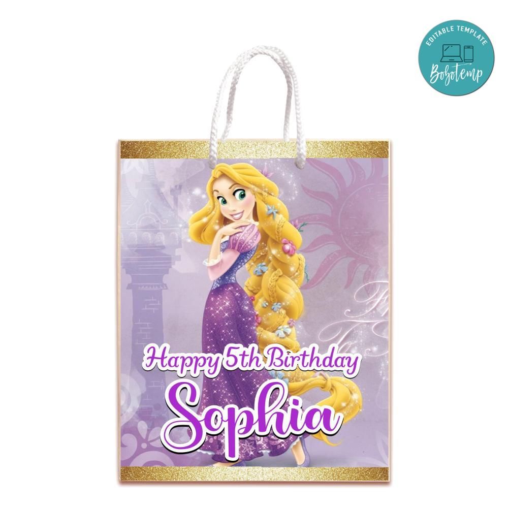 Rapunzel’s Tangled Adventure Gift Bag Label Template Printable DIY ...
