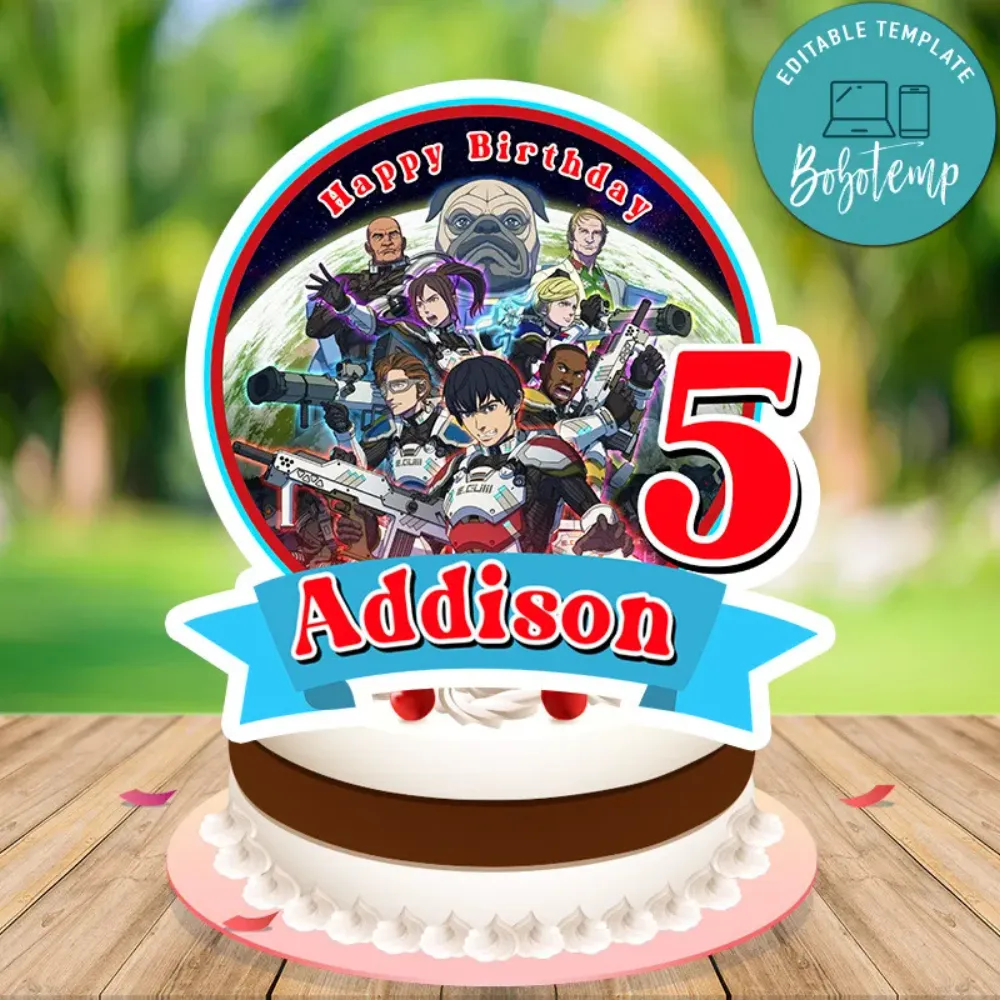 Yakitori Soldiers Birthday Cake Topper Template Printable