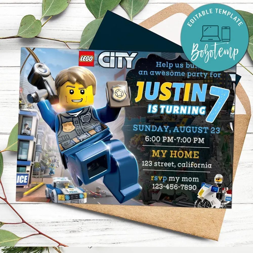 Lego City Flyer Customizable Template DIY | Bobotemp
