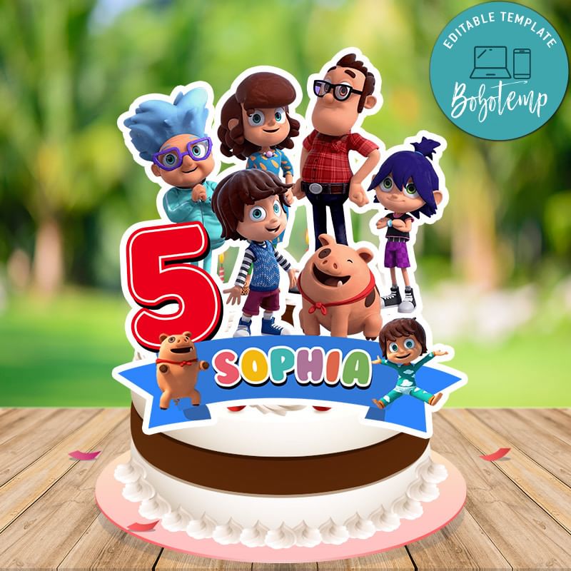 Kazoops Birthday Cake Topper Template Printable | Bobotemp