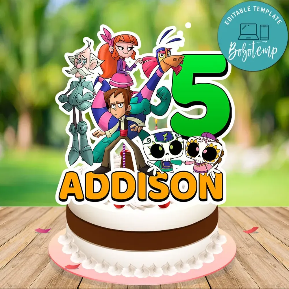 Legend Quest Birthday Cake Topper Template Printable | Bobotemp