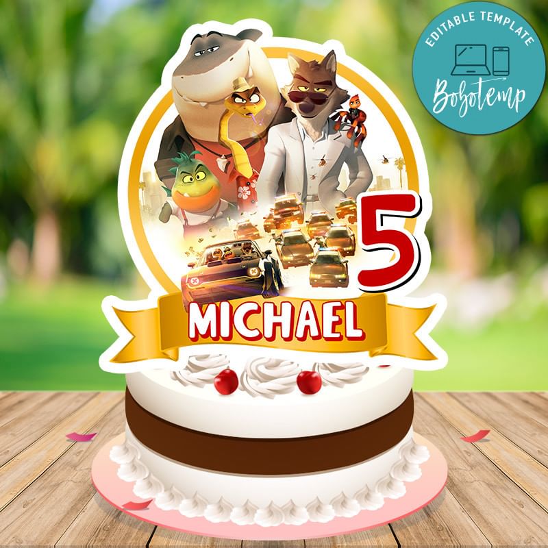 The Bad Guys Cake Topper Template Printable DIY | Bobotemp