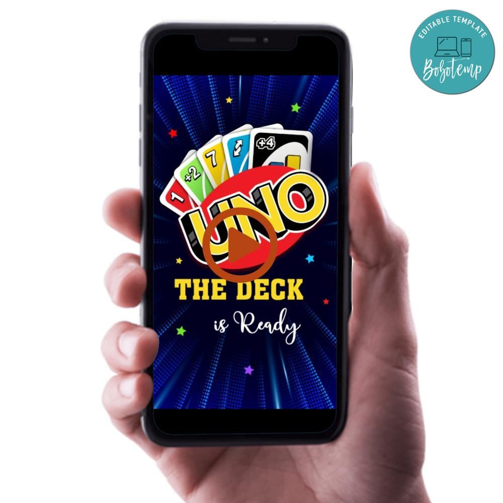 Uno Video Invitation Digital Template DIY | Bobotemp