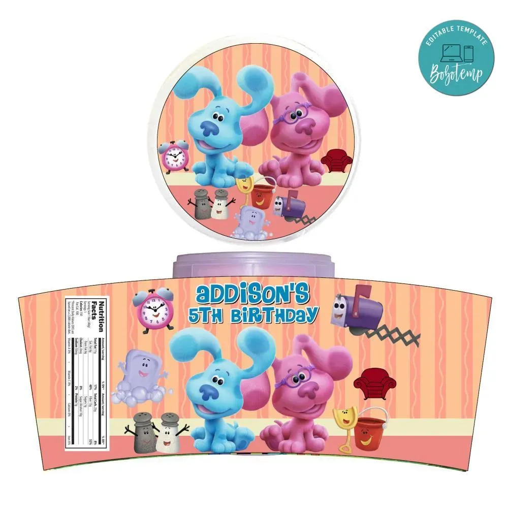 Blue's Clues Cotton Candy Label Template | Bobotemp