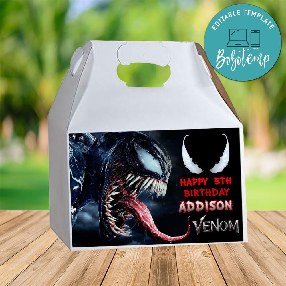 Venom Gable Box Digital File Printable DIY | Bobotemp