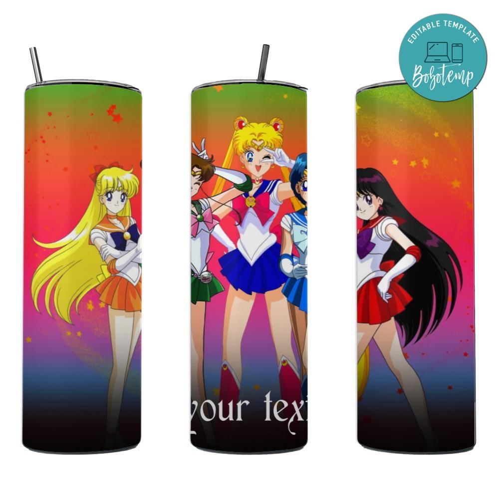 Sailor moon 20 oz skinny tumbler Customizable | Bobotemp