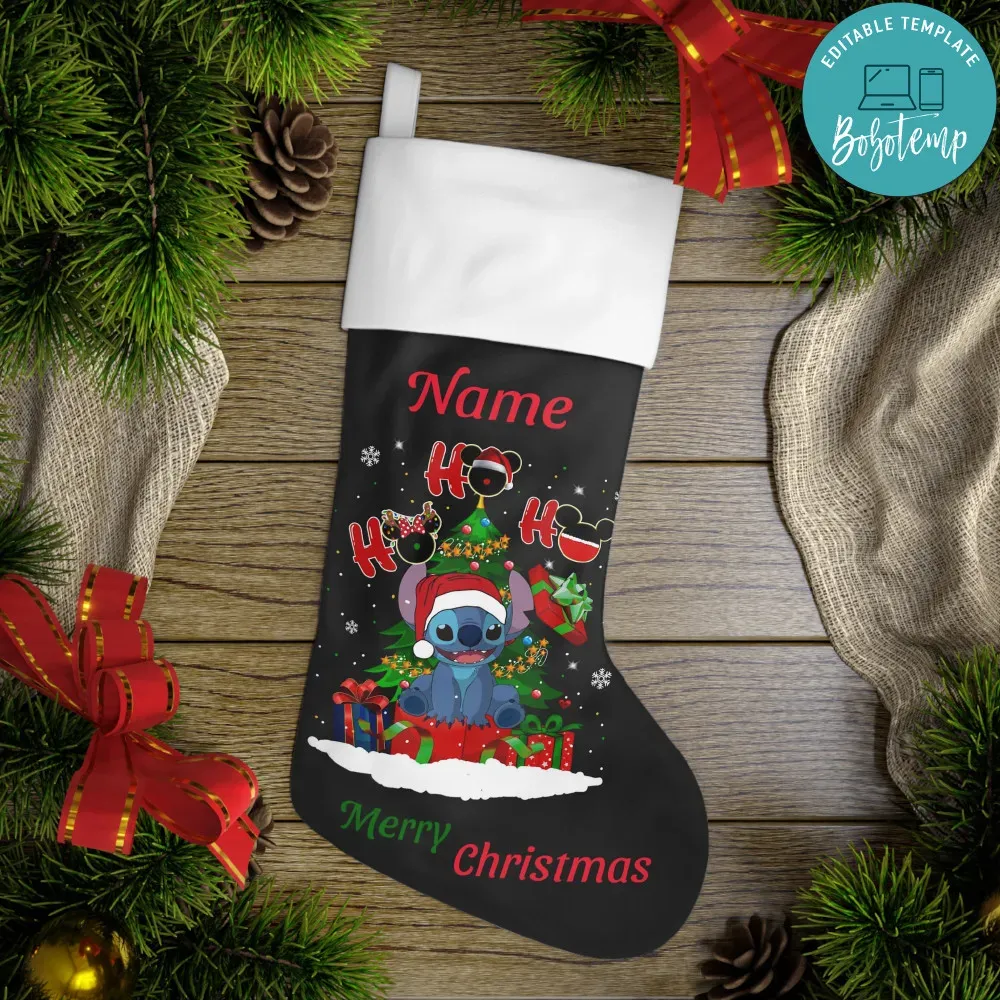 Stitch Christmas Holiday Stocking | Bobotemp