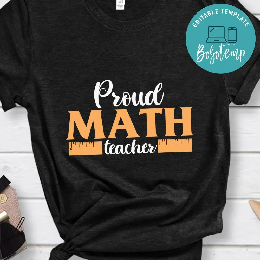 Proud math teacher shirt | Bobotemp