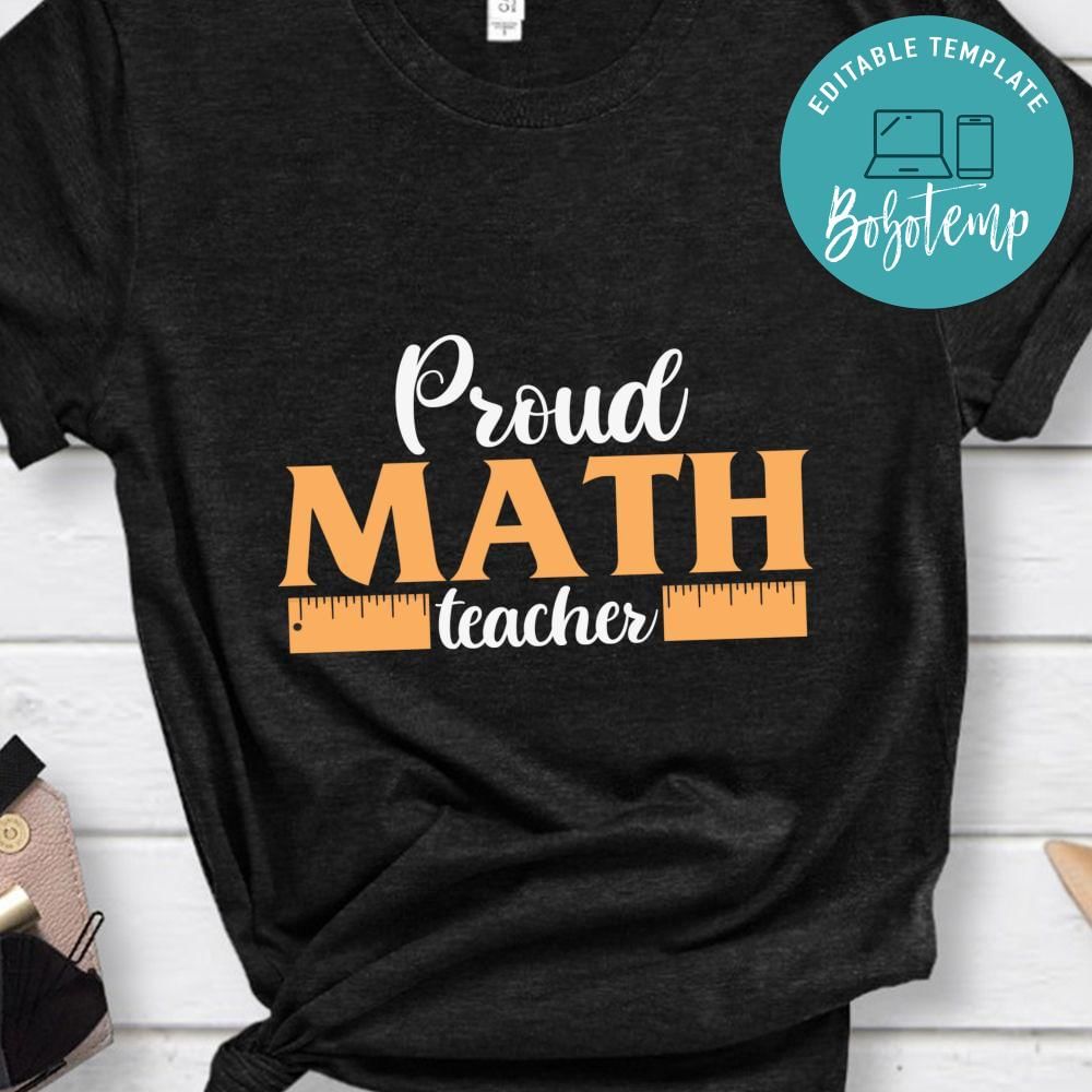 Proud math teacher shirt | Bobotemp