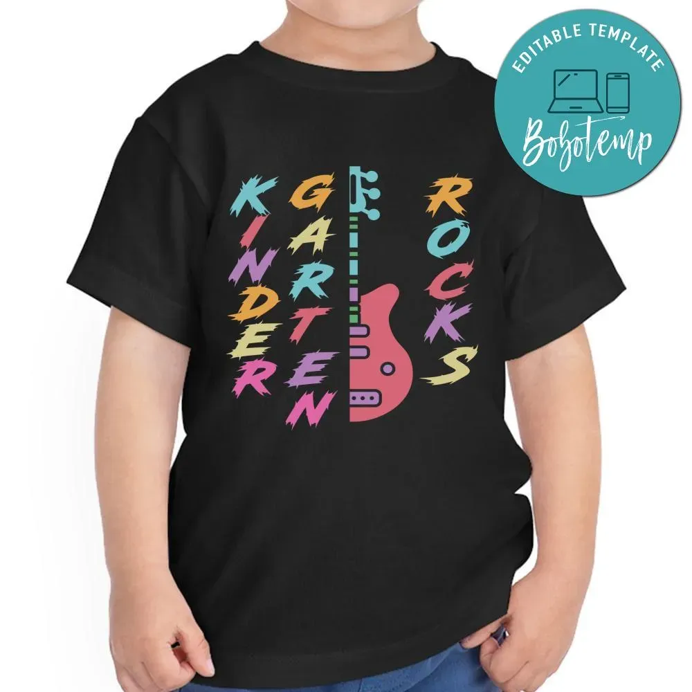 Kindergarten rocks toddler shirt | Bobotemp