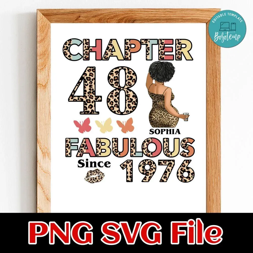 Chapter 48 fabulous since 1976 Customer Request PNG | Bobotemp