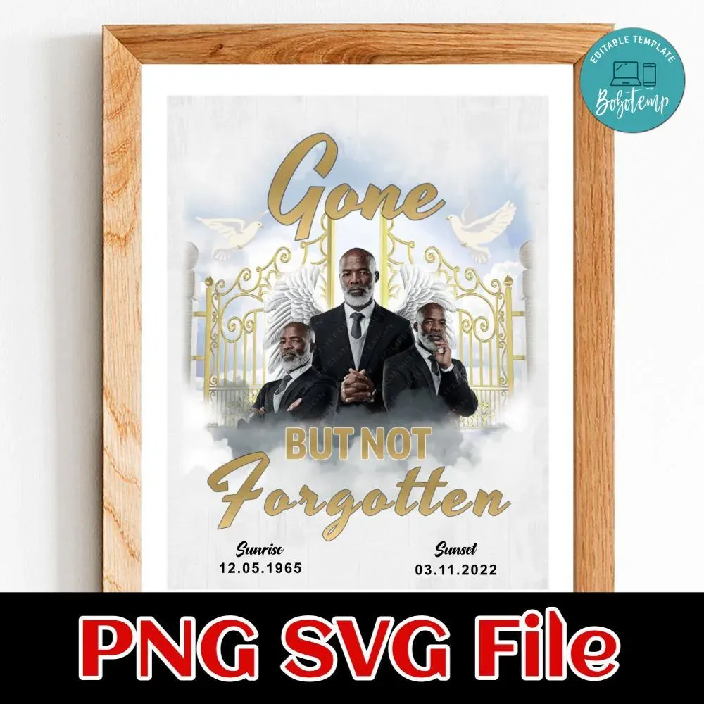 Memorial In Loving Memory PNG design template | Bobotemp