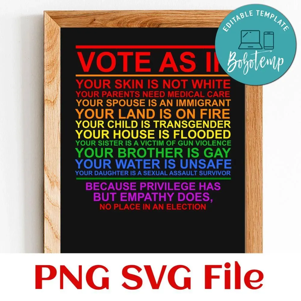 Vote As If LGBTQ Rights Pride Month SVG PNG | Bobotemp