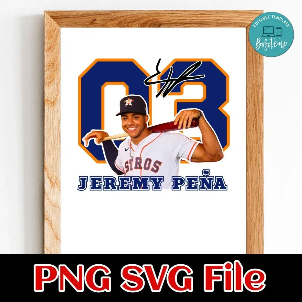 Houston Astros Jeremy Pena PNG file template | Bobotemp