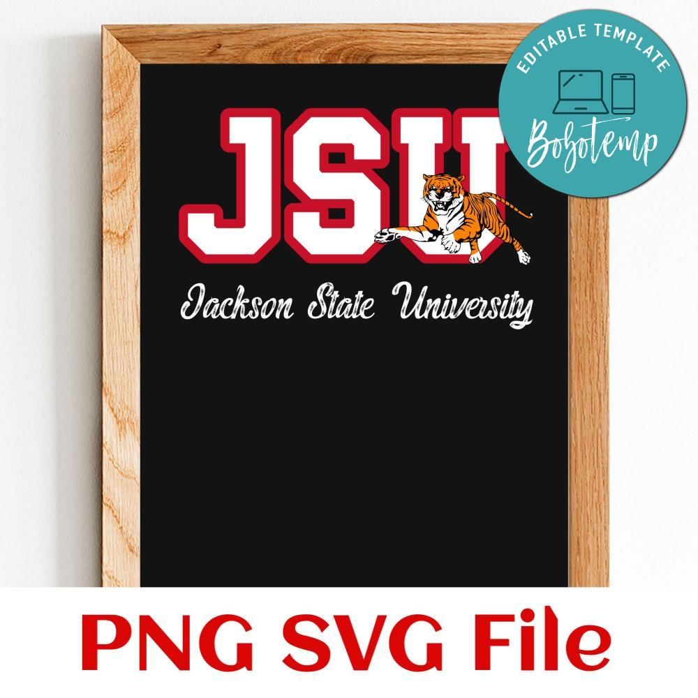 Jackson State University JSU PNG file template | Createpartylabels
