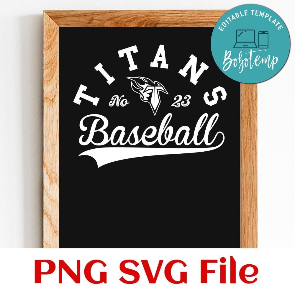 Titans Baseball Team SVG Customizable | Bobotemp