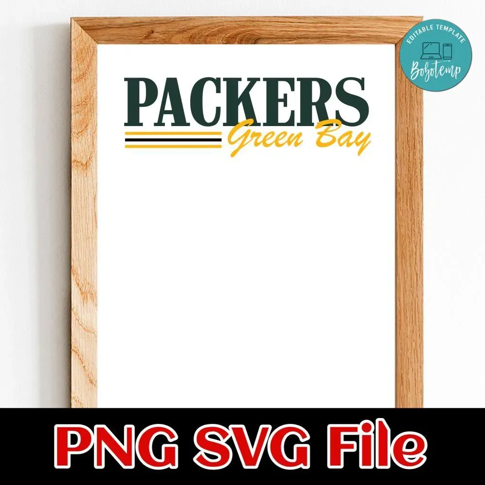 Packers Green Bay SVG PNG file template | Bobotemp
