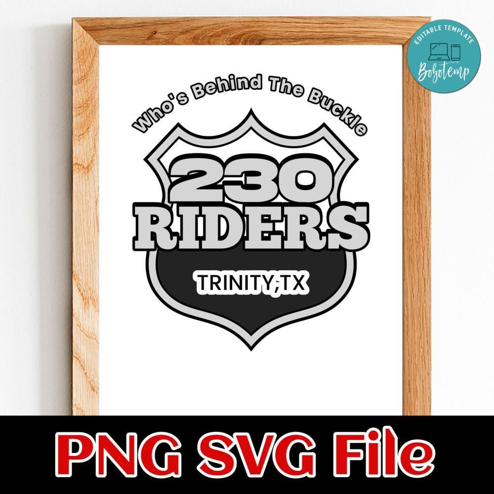 230 Riders badge PNG SVG design template | Bobotemp