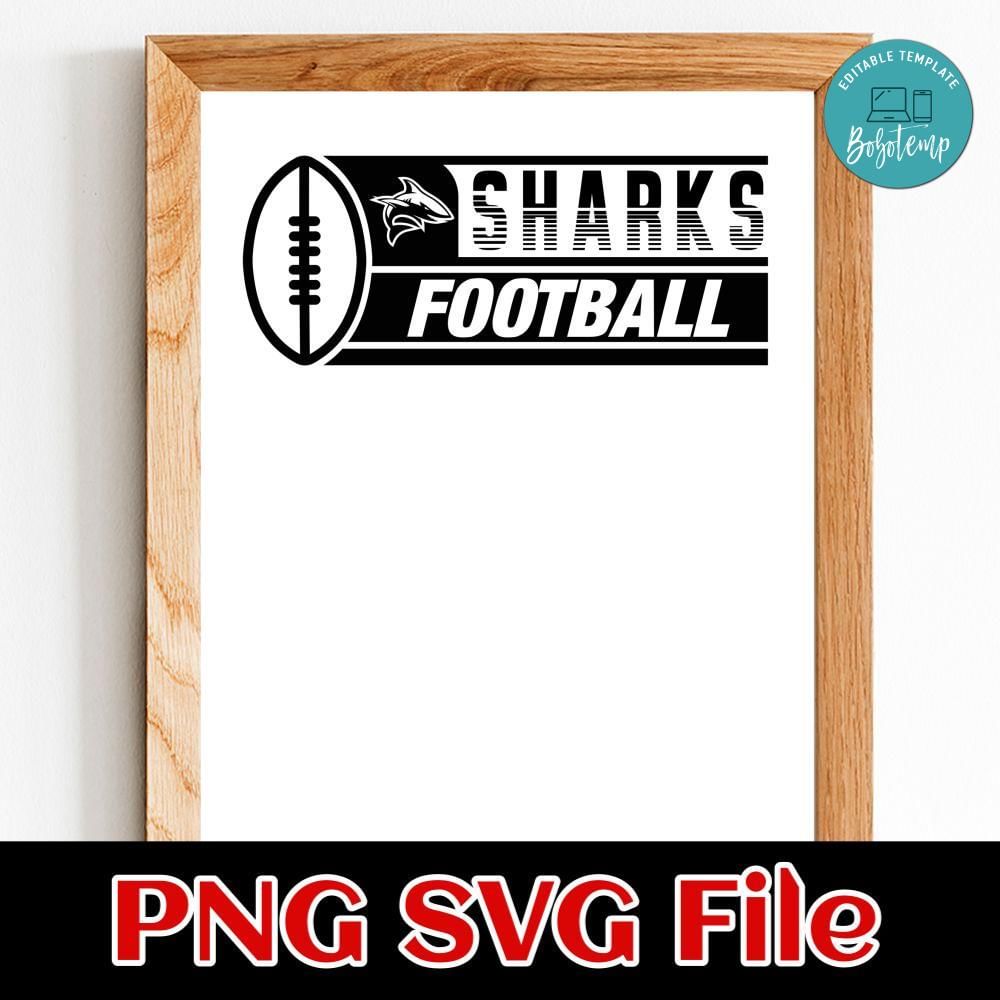 Sharks Football SVG | Bobotemp