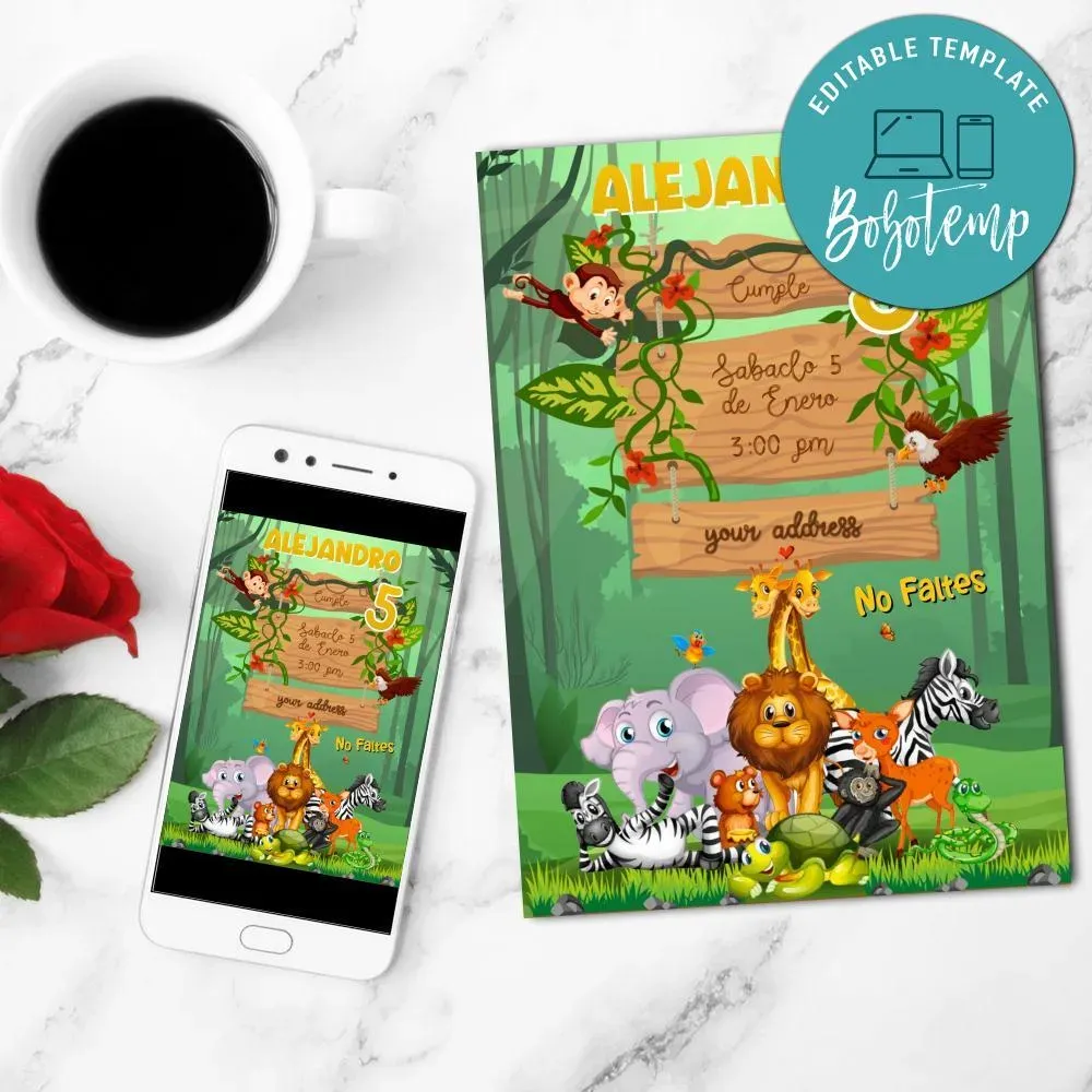 Safari Flyer Template Customizable Instant Download | Bobotemp